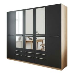 Kleiderschrank Priess, B:230cm H:193cm T:54cm, braun, Holzwerkstoff, Schlafzimmer, Schr&auml;nke, "Schrank Garderobe W&auml;scheschrank Barcelona in 5