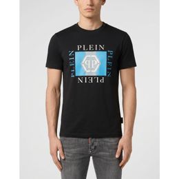 Philipp Plein Herren T-Shirt "Kurzarm-Rundhals-T-Shirt", schwarz, Gr. XXL, Stoff: 100% Baumwolle, Shirts