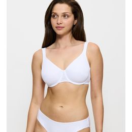Triumph Damen Minimizer-BH "Comfort Minimizer", Gr. 85, wei&szlig;, Microtouch, Obermaterial: 71% Polyester, 18% Polyamid, 11% Elasthan (LYCRA), bestickt,