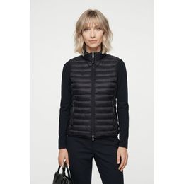 Fuchs & Schmitt FUCHS SCHMITT Damen Steppweste, schwarz, Gr. 40, unifarben, Web, Obermaterial: 100% Polyester, Westen, Stehkragen, Regular Fit, Rei&szlig;verschlusstaschen
