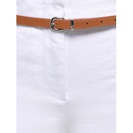 Only Damen Jeansshorts "ONLMARTINA HW BELT DNM SHORTS"wei&szlig; denim, Gr. S, unifarben, Denim/Jeans, Obermaterial: 92% Baumwolle, 6% Polyester, 2%