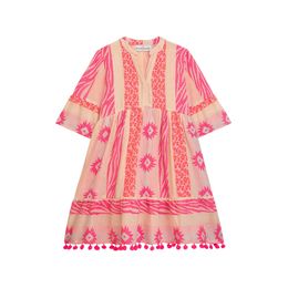 DANAMADE M&auml;dchen Sommerkleid "DANAMADE Dresses DLOTTE", pink, Gr. 140, Obermaterial: 60% Baumwolle, 40% Polyester. Futter: 100% Baumwolle, Kleider