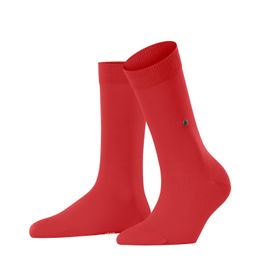 Burlington Damen Socken "Lady", Gr. 36, rot, Obermaterial: 82% Baumwolle CO. 17% Polyamid PA. 1% Elasthan EL., glatt, Socken