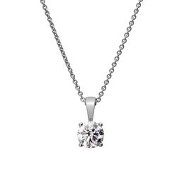 LYOMI Damen Kette mit Anh&auml;nger "585/- Wei&szlig;gold 1 synth. Diam. 1,0 ct.", 45,0cm, 1, Gold, L: 45 B: 6,3mmwei&szlig;, Gold, B:6,3mm, Halsketten