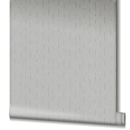 marburg Vliestapete "Herringbone Harmony", B/L: 0,53m x 10,05m, Rollen: 1, grau, Wohnzimmer, Tapeten, moderne Tapete f&uuml;r Wohnzimmer Schlafzimmer K&uuml;che