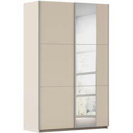 Schwebet&uuml;renschrank Rauch, B:131cm H:210cm T:59cm, beige, Holzwerkstoff, Schr&auml;nke, "Kleiderschrank Dreht&uuml;renschrank Schrank Garderobe KRONACH",