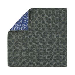 Luise Steiner Stecktuch mit Hirschmotiv Gr&uuml;n/Grau