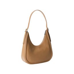 Calvin Klein Damen Schultertasche "BOLD CK CRESCENT BAG", beige, Lederimitat, unifarben, Taschen, Damen Handtasche, Umh&auml;ngetasche mit CK-Logo