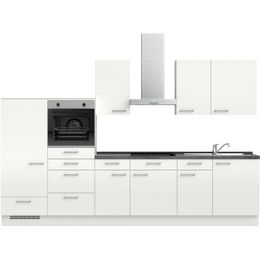 K&uuml;chenzeile Nobilia, B:330,3cm H:216,6cm T:60cm, wei&szlig;, Komplettk&uuml;chen-Sets, ""Laser I", NEU: individuell anpassbar mit gratis Profi-Beratung",