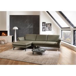 Ecksofa DIE PLANBAR, B:289cm T:180cm, gr&uuml;n, Wohnzimmer, Sofas, "PN-EM23050, L-Form, Breite 289 cm", Optional mit Echtleder-R&uuml;cken, Kopfst&uuml;tze, Sitz-