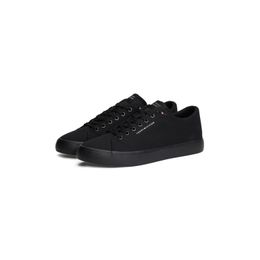 Tommy Hilfiger Herren Sneaker "HARLEM CORE II CVS", Gr. 47, schwarz, Baumwolle, unifarben, Basic, Schuhe, Freizeitschuh, Halbschuh, Schn&uuml;rer mit
