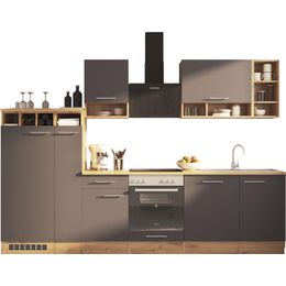 K&uuml;che respekta, B:310cm H:205cm T:60cm, grau, Komplettk&uuml;chen-Sets, "Hilde", Breite 310 cm, wechselseitig aufbaubar, exkl. Konfiguration f&uuml;r OTTO
