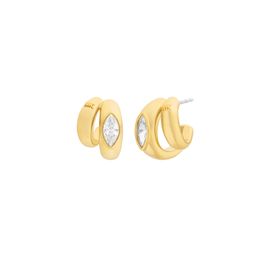 Michael Kors Damen Paar Creolen "Premium", Edelstahl Metall, gold, Edelstahl, Metall, Ohrringe, mit Zirkonia (synth.)