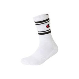 Champion Damen Socken, Gr. 39, wei&szlig;, Materialmix, geringelt, unifarben, Socken, unifarben oder geringelt, Packung mit 3 Paar, elastisches Material
