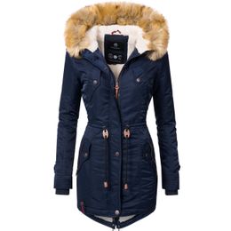 Navahoo Damen Wintermantel "La Viva", blau, Gr. L, Obermaterial: 100% Nylon. Futter: 100% Polyester. Wattierung: 100% Polyester. &Auml;rmelfutter: 100%
