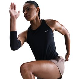Nike Damen Lauftop "W NK TEMPO DF TANK", schwarz, Gr. L, Obermaterial: 100% Polyester, Tops, abgerundeter Saum, schwei&szlig;ableitendes Dri-FIT-Material