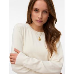 V&eacute;ro Moda VERO MODA Damen Strickpullover "VMSILJE LS O-NECK PULLOVER NOOS", wei&szlig;, Gr. XL, unifarben, Strick, Obermaterial: 77% Viskose, 23% Polyester, Pullover