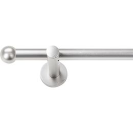 Gardinenstange SN DECO GROUP, L:160cm &Oslash;:19mm, silber, Gardinenstangen, "Gardinenstange Stra&szlig;burg &Oslash; 19 mm, 1-l&auml;ufig, Fixma&szlig;, verschraubt"