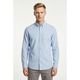 Jack & Jones JACK & JONES Herren Langarmhemd "JPRBLUSUMMER LINEN BLEND SHIELD LS SHIRT", blau, Gr. M, unifarben, Web, Obermaterial: 70% Baumwolle, 30% Leinen,