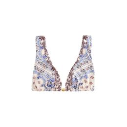 next Bikinitop Damen Gr&ouml;&szlig;e 80 creme / royalblau / braun / schwarz