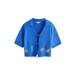 next Strickjacke Damen Gr&ouml;&szlig;e S blau / gelb / schwarz / wei&szlig;