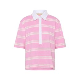 Culture Poloshirt 'CUBejse' Damen Gr&ouml;&szlig;e XL ecru / rosa / wei&szlig;