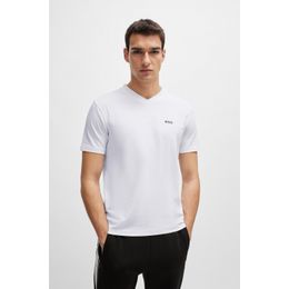 BOSS Green Herren T-Shirt "Tee V Regular Fit", wei&szlig;, Gr. XXXL, unifarben, Single Jersey, Obermaterial: 95% Baumwolle, 5% Elasthan, Shirts, Stretch