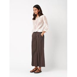 Toni Damen Culotte, braun, Gr. 38, unifarben, Web, Obermaterial: 76% Baumwolle, 22% Polyamid, 2% Elasthan, Hosen, sommerlich, leichte Qualit&auml;t,