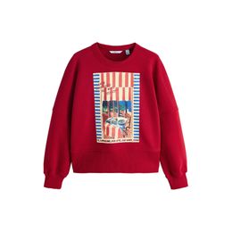 next Sweatshirt female size S/M Cream / Royal blue / Red / Light red
