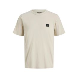 Jack & Jones PlusSize Herren T-Shirt "JJCLEVELAND TEE SS CREW NECK PLS", beige, Gr. 6XL, JACK & JONES PLUSSIZE, unifarben, Jersey, Obermaterial: 100% Baumwolle, Shirts,