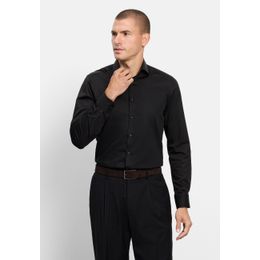 OLYMP Herren Businesshemd "OLYMP Level Five, Body Fit, Royal Kent", schwarz, Gr. 41, 97% Baumwolle, 3% Elastolefin, Hemden