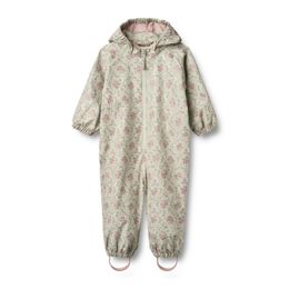 Wheat M&auml;dchen Stoffhose "Wheat Rainsuit Mika"slightly gr&uuml;n flowers, Gr. 92, unifarben, 100% Polyurethan, Hosen