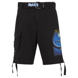 Brandit Herren Cargoshorts "Brandit Iron Maiden Savage Shorts Fear of the Dark", schwarz, Gr. 6XL, 100% Baumwolle, Hosen