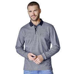 Casamoda Herren Langarm-Poloshirt "Casamoda Polo-Shirt Langarm uni", grau, Gr. XXXL, 60% Baumwolle, 40% Polyester, Shirts