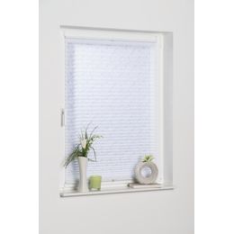 Plissee K-home, B:40cm H:130cm, wei&szlig;, Obermaterial: 100% Polyester, Badezimmer, Plissees, "Capri", Ausbrennerstoff