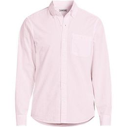 LANDS' END Seersucker-Hemd mit langen &Auml;rmeln f&uuml;r Herren, Herren, size: regular, Pink, Baumwolle, by Lands' End
