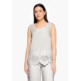 Betty Barclay Damen Blusentop "Damen mit Stickerei", grau, Gr. 44, Obermaterial: 70% Baumwolle, 30% Polyester, Blusen