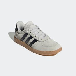 Damen Sneaker "BREAKNET SLEEK", adidas Sportswear, Gr. 36, schwarz, Leder, Synthetik, Schuhe, inspiriert vom Design des adidas handball spezial