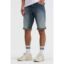 CAMP DAVID Herren Jeansshorts, blau, Gr. 32, Abriebeffekte, Denim/Jeans, Material: 81% Baumwolle, 18% Polyester, 1% Elasthan, Zusatz: Enth&auml;lt