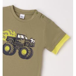 IDO Jungen T-Shirt "BABY BOY SUMMER T-SHIRT", gr&uuml;n, Gr. 96, 100% Baumwolle, Shirts