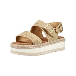 Toms Shoes TOMS Damen Riemchensandale "TOMS Sandalen Leder/Textil", Gr. 39, beige, Leder, Textil, Schuhe