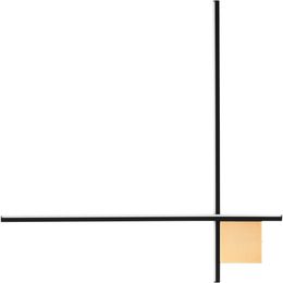 NOVA LUCE Wandleuchte "CROSS", 2, H: 80cm, 1 Stk.schwarz, goldfarben, Wohnzimmer, Leuchten