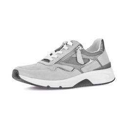ROLLINGSOFT Damen Keilsneaker, Gr. 41, grau, Textil, Veloursleder, Schuhe, Freizeitschuh, Halbschuh, Schn&uuml;rschuh, Au&szlig;enrei&szlig;verschluss, G-Weite