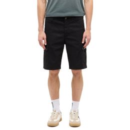 Mustang Herren Shorts "Herren Style Harry Papertouch Shorts", schwarz, Gr. 31, unifarben, Web, 98% Baumwolle, 2% Elasthan, Hosen