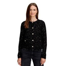 BETTY & CO BETTY & CO Damen Strickjacke "Damen mit Lurexfaden", schwarz, Gr. 38, Strick, Obermaterial: 62% Polyacryl, 16% Polyester, 12% Polyester, 4% Wolle, 3%