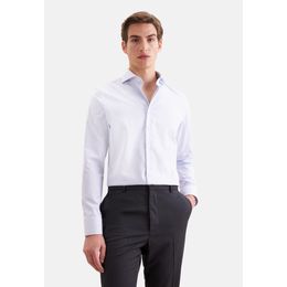 Seidensticker Herren Businesshemd "Schwarze Rose", blau, Gr. 45, gestreift, 100% Baumwolle, Hemden, Slim 1/1 Haifischkragen Gestreift