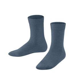 Falke Damen Socken "Family", Gr. 19, blau, Obermaterial: 92% Baumwolle CO. 7% Polyamid PA. 1% Elasthan EL., glatt, Socken