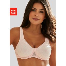 Damen T-Shirt-BH "B&uuml;gel-BH, Baumwoll-BH", NUANCE BY LASCANA, Gr. 75, rosa, Jersey, Obermaterial: 85% Baumwolle, 10% Polyamid, 5% Elasthan, BHs, mit