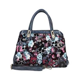 Laura Vita Damen Henkeltasche "Laura Vita Taschen Lederimitat/Textil"blau, Lederimitat, Taschen