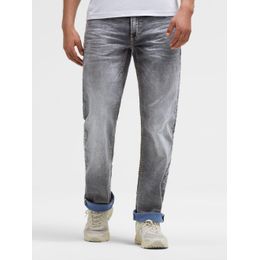 CAMP DAVID Herren Comfort-fit-Jeans, grau, Gr. 34, unifarben, Sweatware, Material: 68% Baumwolle, 16% Polyester, 14% Lyocell, 2% Elasthan, Zusatz: